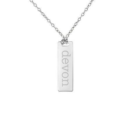 Click here for Personalized Sterling Silver Name Dog Tag  One Siz... prices