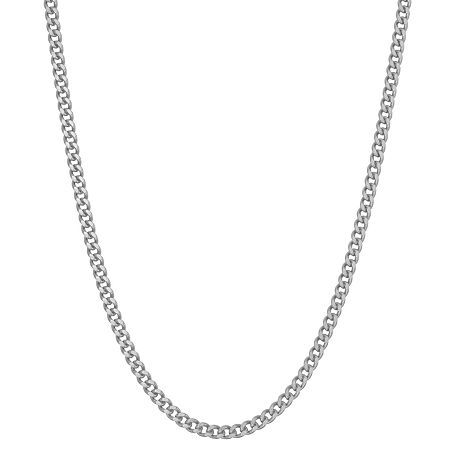 Click here for Unisex Adult Sterling Silver 18 Inch Curb Chain Ne... prices