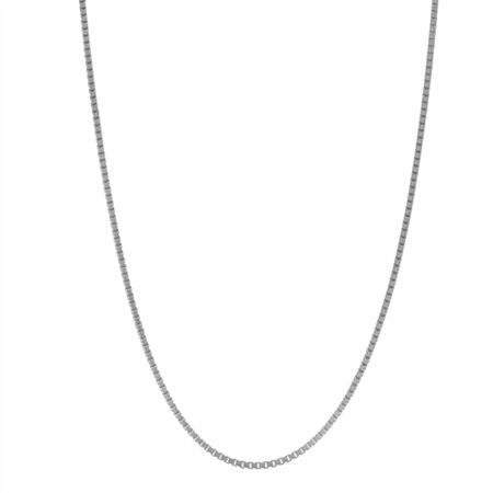 Click here for Sterling Silver Solid Box Chain Necklace  One Size prices