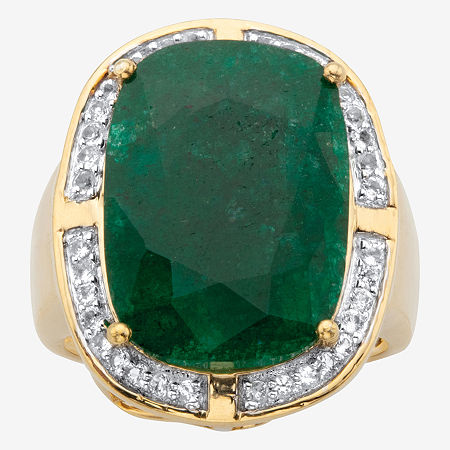 Click here for Womens Genuine Green Emerald 14K Gold Over Silver... prices