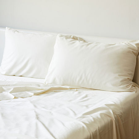 BedVoyage Luxury Viscose from Bamboo Pillowcase Pair  Standard - Ivory