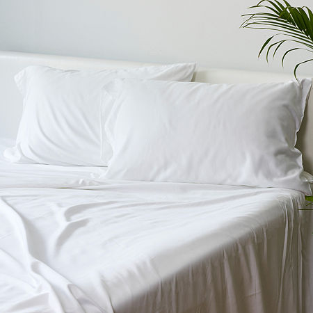 BedVoyage Luxury Viscose from Bamboo Pillowcase Pair  Standard - White