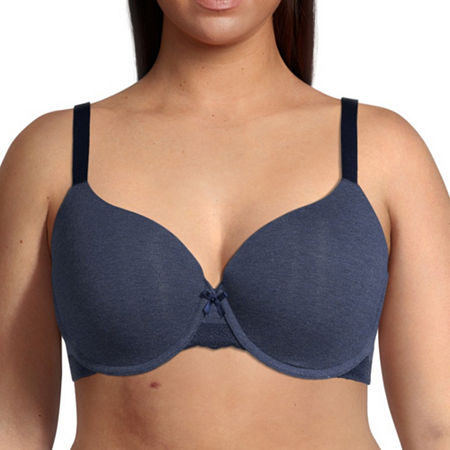 Click here for Ambrielle Organic Cotton Demi Bra  Ddd  Blue prices