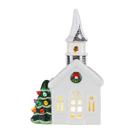 Click here for Lighted Ceramic Christmas Village Church Tabletop... prices