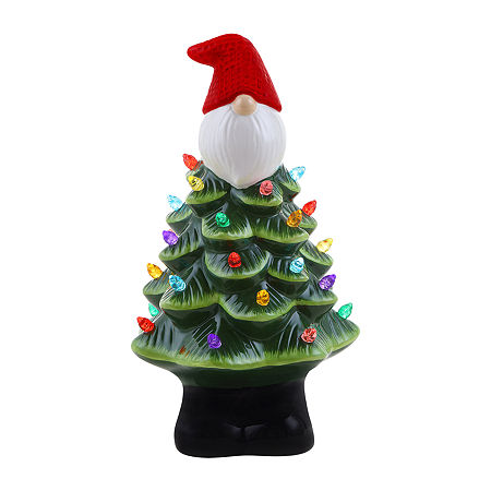 Click here for Nostalgic Ceramic Gnome Christmas Tabletop Tree  O... prices