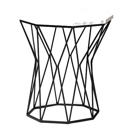 Click here for Venedict Metal End Table  One Size  White prices