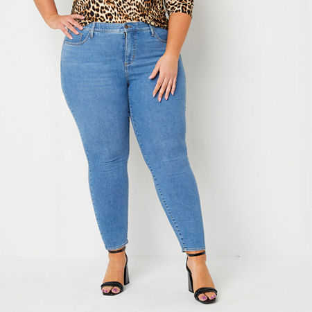 Click here for Bold Elements Womens Plus Mid Rise Skinny Fit Jean... prices
