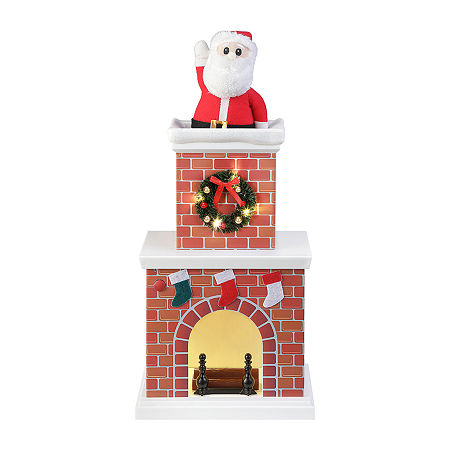 Click here for Santa In Chimney Animated Figurine  One Size  Red prices