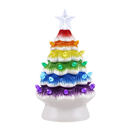 Click here for Nostalgic Ceramic Rainbow Christmas Tabletop Tree... prices