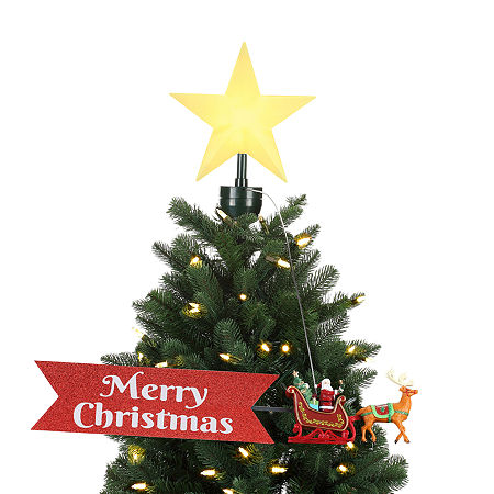 Click here for Animated Santas Sleigh Christmas Tree Topper  One... prices