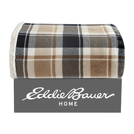 Click here for Eddie Bauer Rugged Plaid Plush Fleece Reversible T... prices