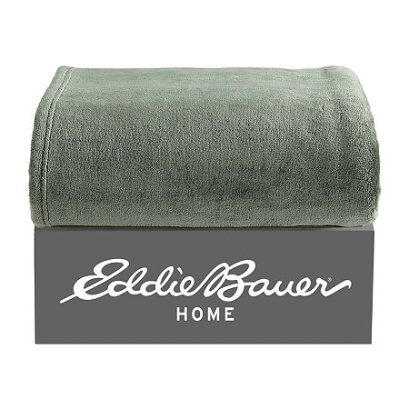 Eddie Bauer Ultra Lux Plush Solid Plush Fleece Throw