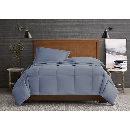 London Fog Garment Wash Solid 180 Thread Count 3pc. Comforter Set