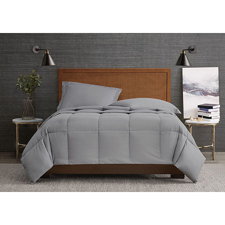 London Fog Garment Wash Solid 180 Thread Count 3pc. Comforter Set