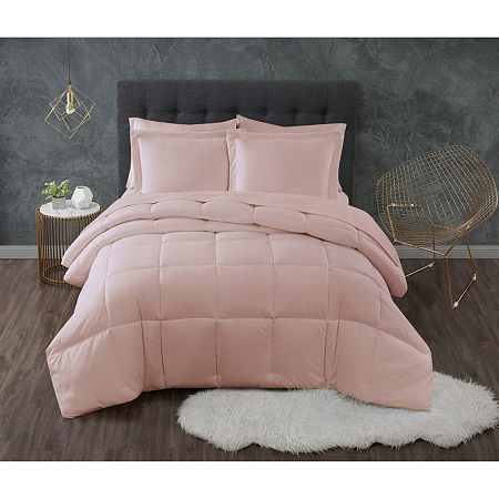 Truly Calm Antimicrobial Down Alternative 3-Pc. Comforter Set  Full/Queen - Pink