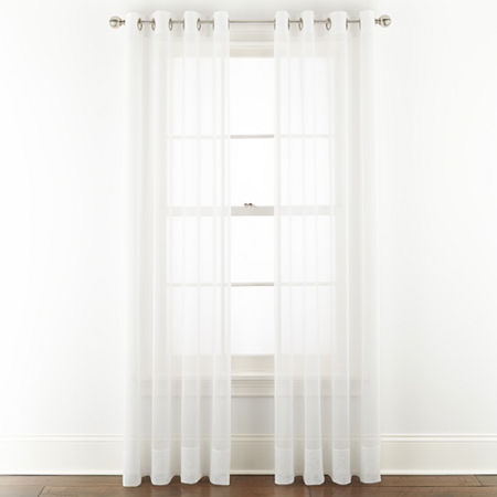 Click here for Liz Claiborne Lisette Grommet Top Sheer Single Cur... prices