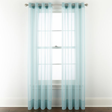 Click here for Liz Claiborne Lisette Grommet Top Sheer Single Cur... prices
