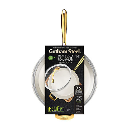 Gotham Steel Natural Collection 14 inch Ceramic Coating Fry Pan - Cream