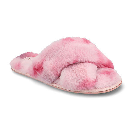 Journee Collection Womens Veedia Open Toe Slippers - Pink