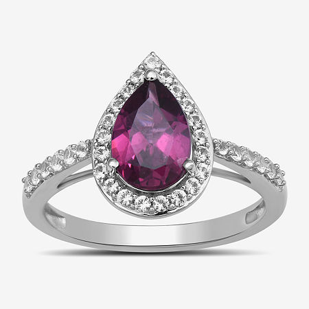 Click here for Womens Genuine Red Garnet Sterling Silver Pear Hal... prices