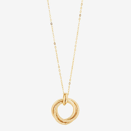Click here for Mia Oro Womens 14K Gold Circle Knot 18 Inch Pendan... prices