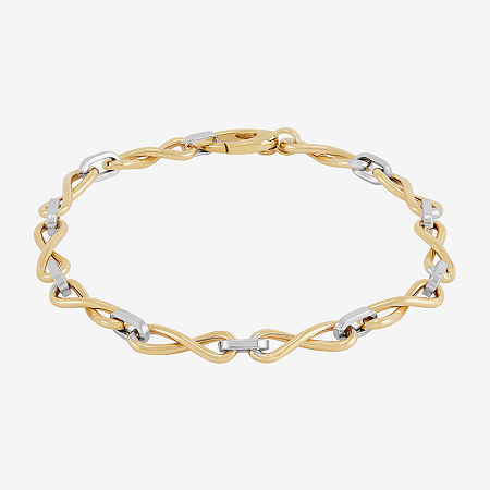 Click here for Mia Oro Womens 14K Two Tone Gold Hollow 7.5 Inch L... prices