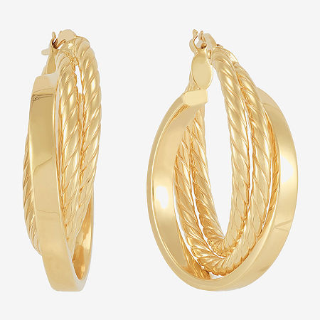 Click here for Mia Oro Womens 14K Gold 30mm Round Hoop Earrings... prices