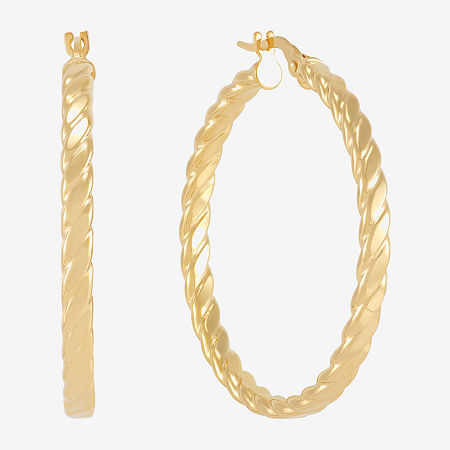 Click here for Mia Oro Womens 14K Gold 33mm Round Hoop Earrings... prices