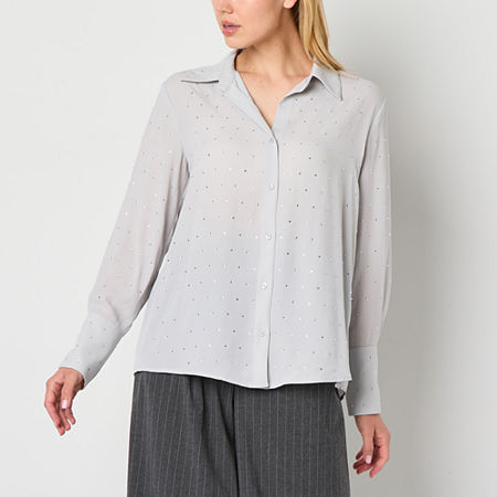 Click here for Worthington Womens Cuffed Long Sleeve Button-Down... prices