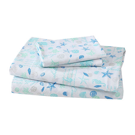 Click here for Beatrice Home Fashions Coastal Printed 4-Pc. Sheet... prices