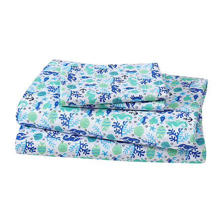 Click here for Beatrice Home Fashions Coastal Printed 4-Pc. Sheet... prices