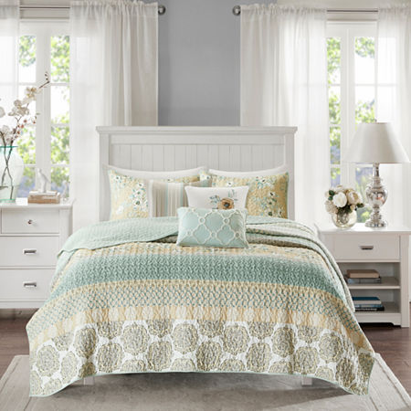 Click here for Madison Park Willa Cotton Sateen 6-Pc. Quilt Set... prices