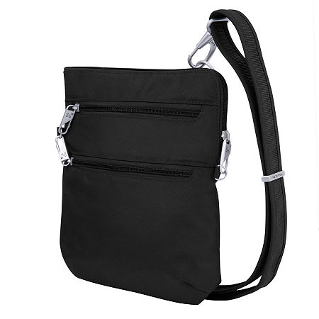 Travelon Anti-Theft Classic Slim Double Zip Crossbody - Black