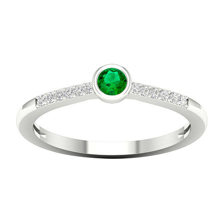 Click here for Womens Diamond Accent Genuine Green Emerald 10K Go... prices