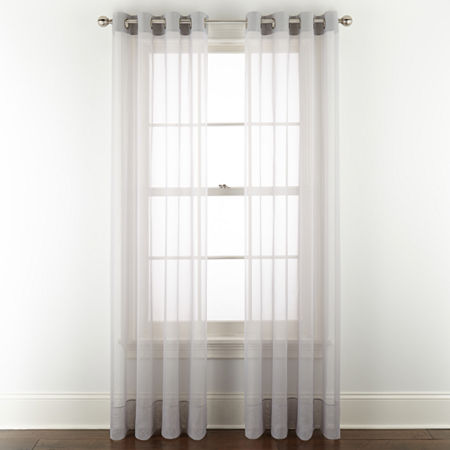 Click here for Liz Claiborne Lisette Grommet Top Sheer Single Cur... prices