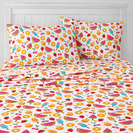 Sweet Home Collection Kids Fun & Colorful Fruity Fun Sheet Set