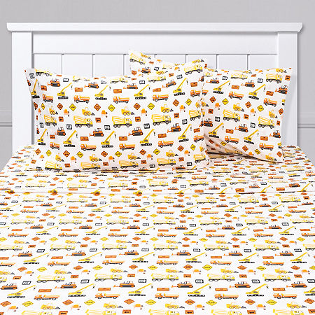 Sweet Home Collection Kids Fun & Colorful Construction Sheet Set