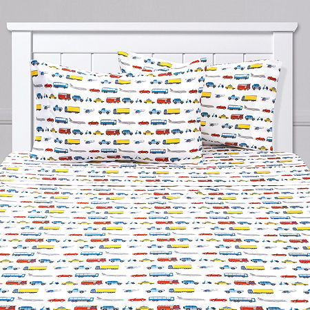 Sweet Home Collection Kid Fun & Colorful Transportation Sheet Set