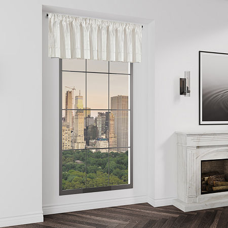 J Queen New York Calvari Window Straight Valance - Platinum