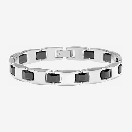 Click here for Mens Tungsten Solid Round 9 Inch Link Bracelet  On... prices
