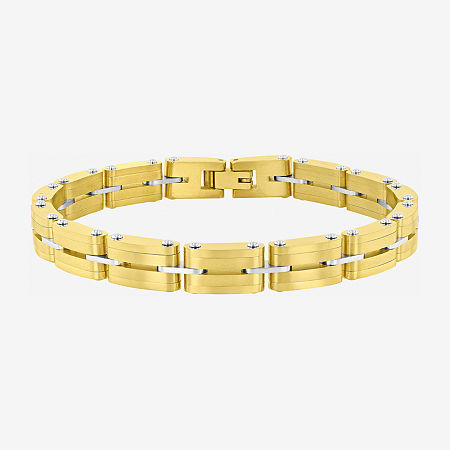 Click here for Mens Stainless Steel Solid 8 1/2 Inch Link Bracele... prices