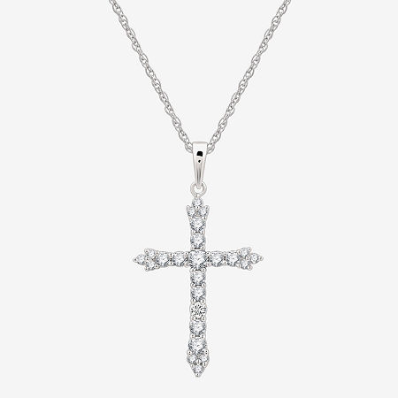 Click here for Cross (G  Si1-Si2) Womens 1/2 CT. T.W. Lab Grown W... prices