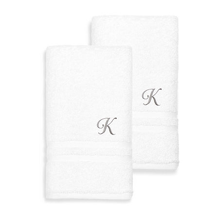 Linum Home Turkish Cotton Personalized Denzi Hand Towel Set  30 x 16 - K