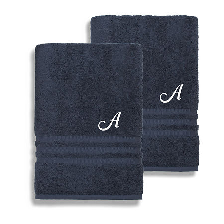 Linum Home Turkish Cotton Personalized Denzi Bath Towel Set  54 x 27 - A