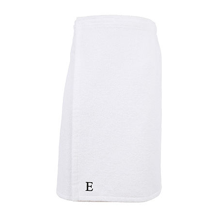 Linum Home 100 Turkish Cotton Terry Personalized Womens Bath Wrap - White - White E
