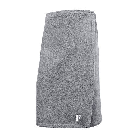 Linum Home 100 Turkish Cotton Terry Personalized Womens Bath Wrap - Dark Grey - Grey F