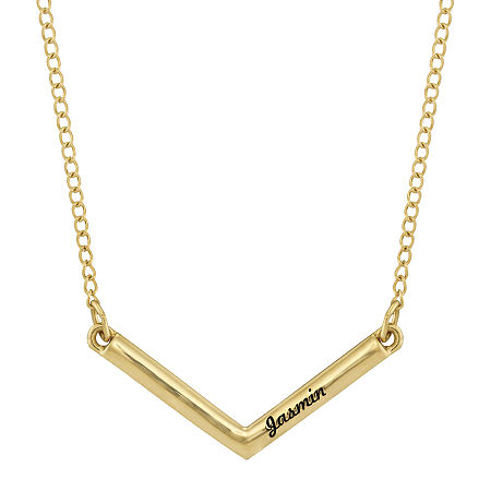 Click here for Personalized V-Shaped Engraved Necklace  One Size... prices