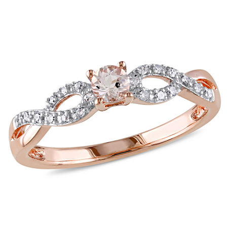 Click here for Genuine Morganite and Diamond Crisscross Ring  6 prices