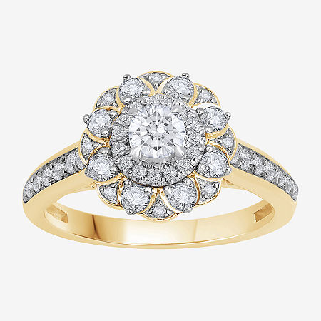 Click here for Womens 1 CT. T.W. Natural White Diamond 14K Gold R... prices
