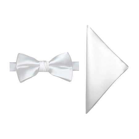 Click here for J. Ferrar Solid Bow Tie Set  One Size  White prices